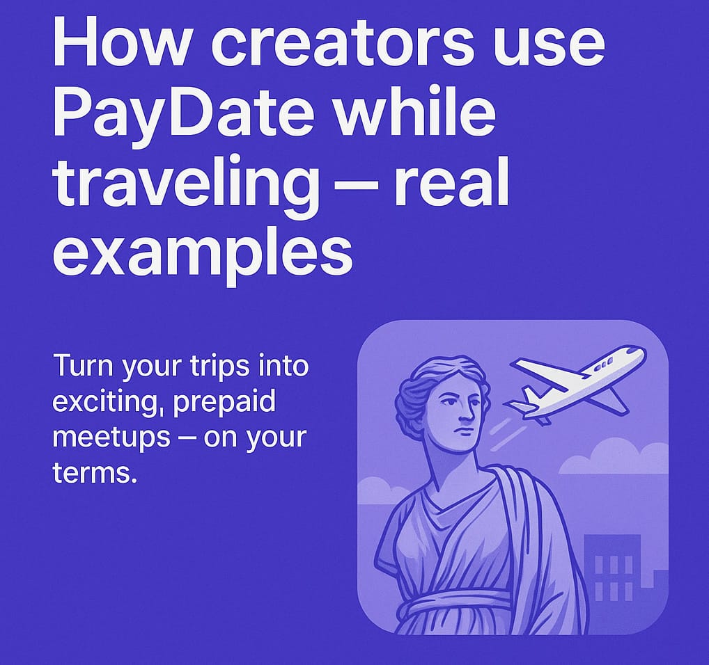 How creators use PayDate while traveling – real examples